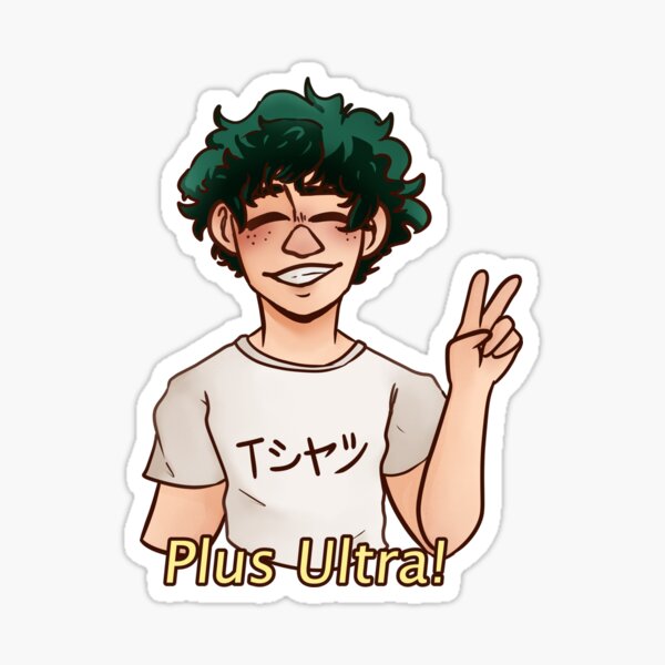 "My hero Academia - Izuku Midoriya Deku Plus Ultra" Sticker for Sale by ...