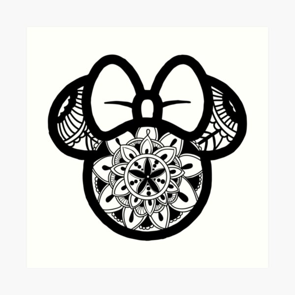 "Minnie Mouse Mandala " Art Print by juicycreations | Redbubble