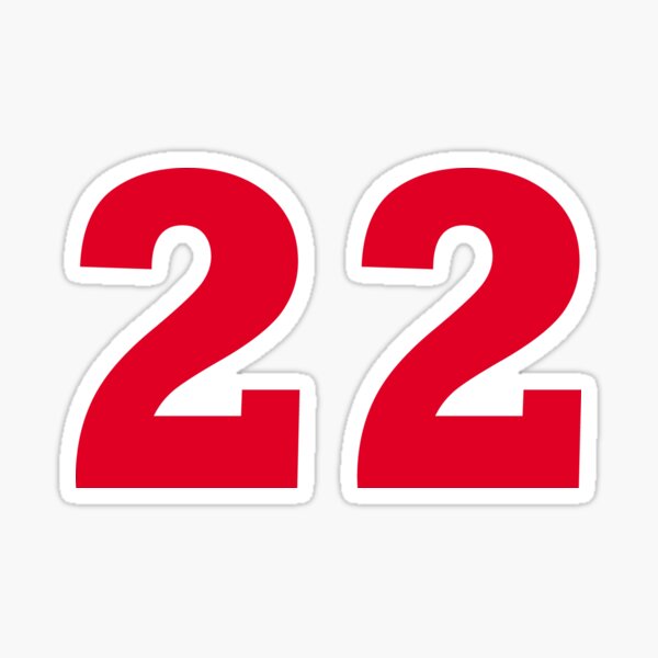 "NUMBER ---- 22 IN RED COLOR" Sticker by solgel47 | Redbubble