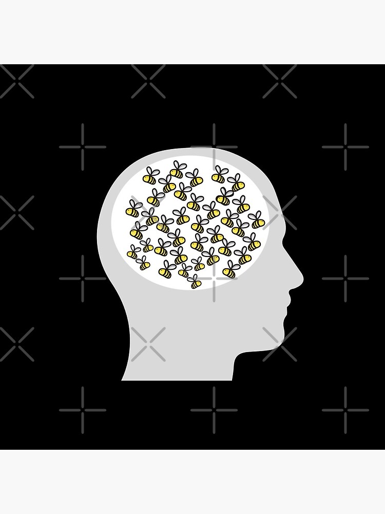 "ADHD Bees In My Head" Pin for Sale by Mothe3rd | Redbubble