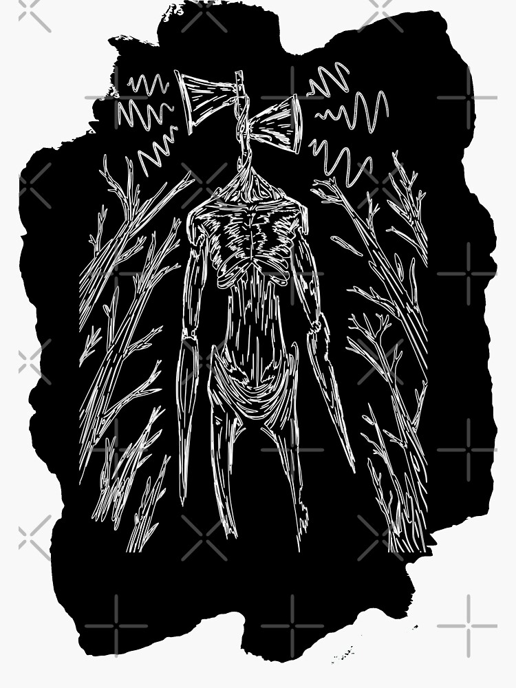 Pegatina «Run Siren Head - Scary Sirenhead Design» de LordAudes | Redbubble