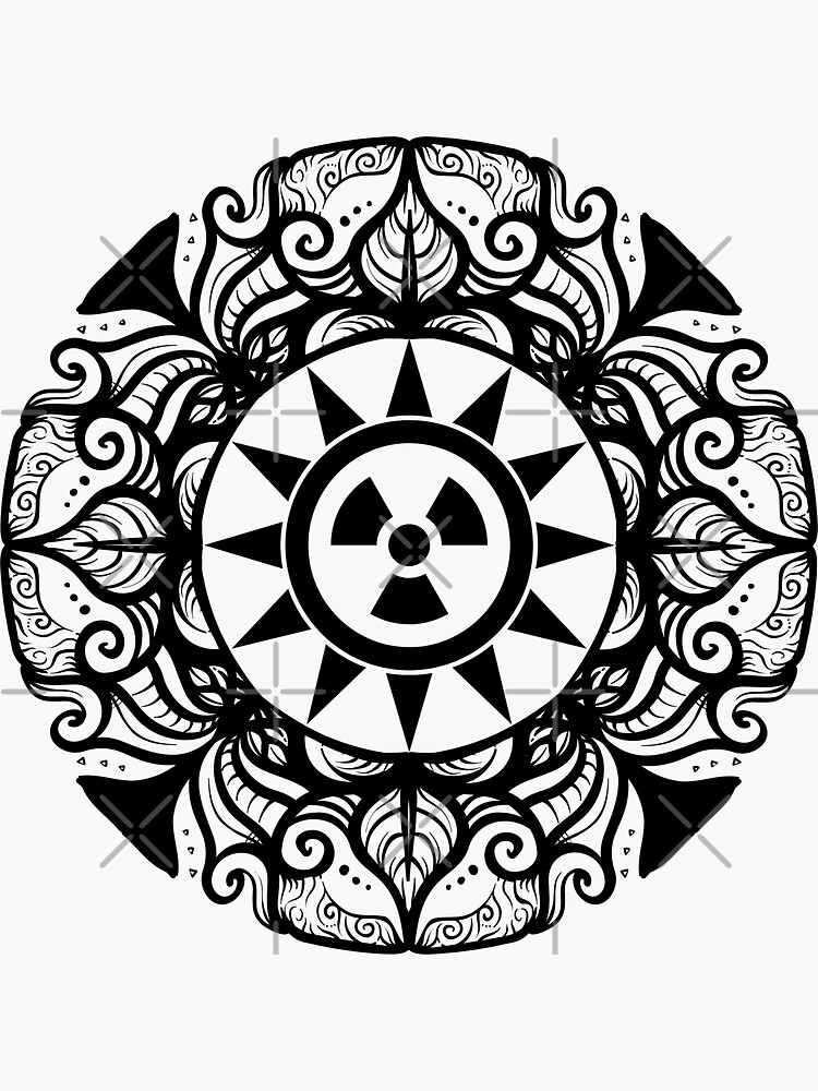 "Radiation Mandala Design" Sticker for Sale by RadApparelStore | Redbubble
