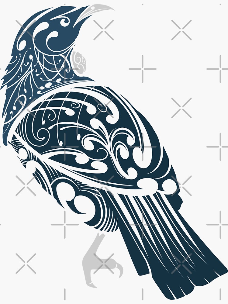 "New Zealand Native Tui Bird" Sticker for Sale by Kiwidom | Redbubble