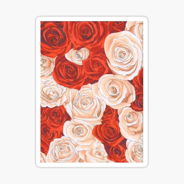 "bunch o roses" Sticker by nannah | Redbubble