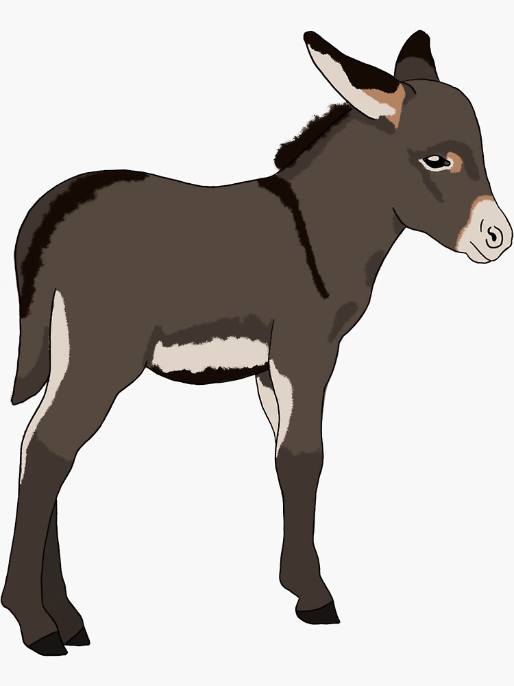 "Mini Donkey" Sticker for Sale by julynn21 | Redbubble