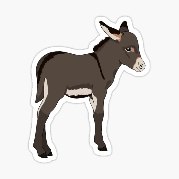 "Mini Donkey" Sticker for Sale by julynn21 | Redbubble