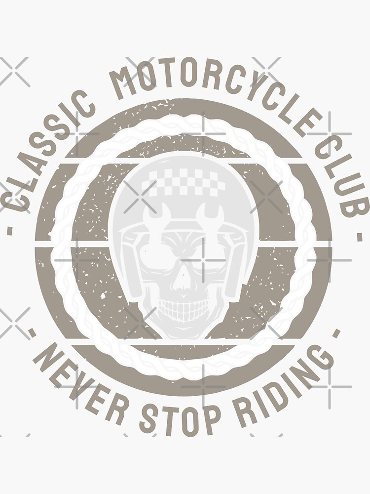 "CLASSIC MOTORCYCLE CLUB" Sticker for Sale by Benomi | Redbubble