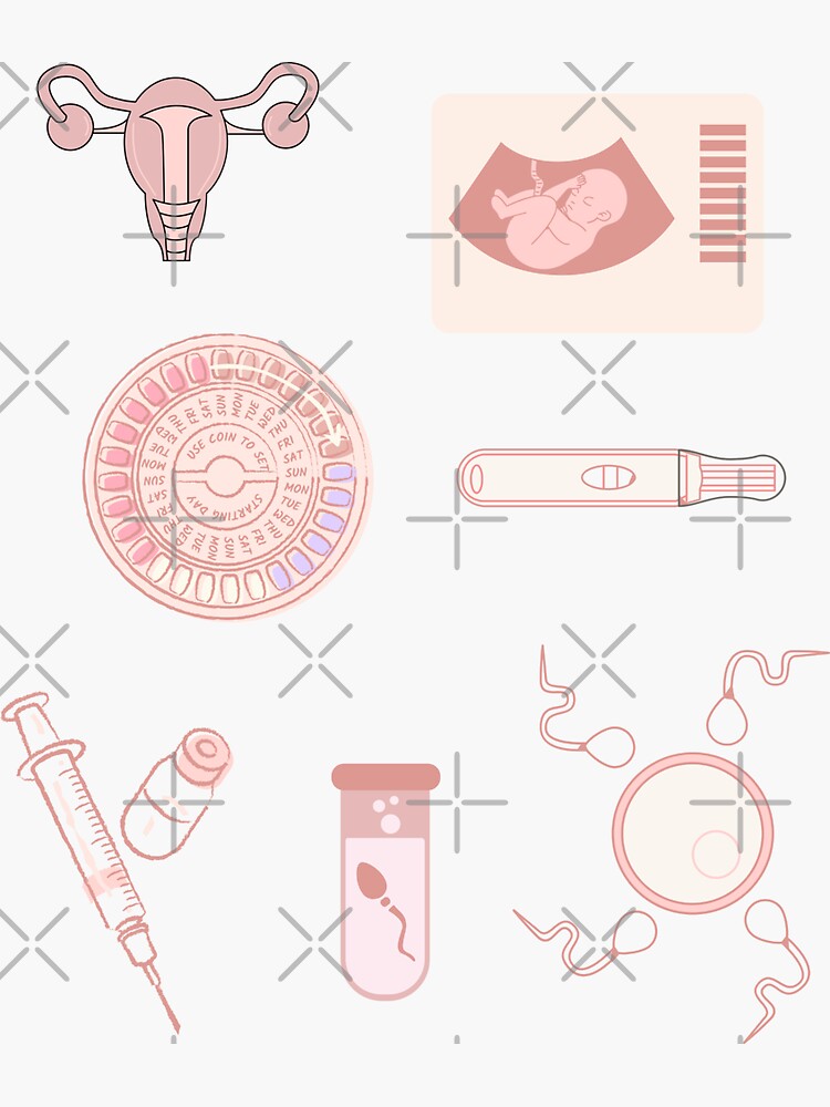 "Pregnancy Reproduction Biology Lab Pre-Med Sticker Pack" Sticker for ...
