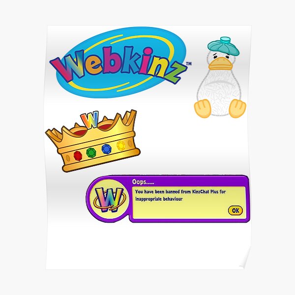 "webkinz sticker pack Sticker" Poster for Sale by TalbotElizabeth ...