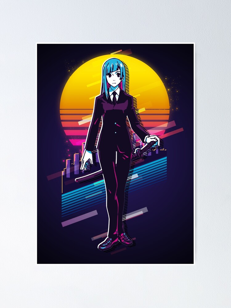 "Jujutsu Kaisen - Kasumi Miwa *80s retro*" Poster by MyRetroArt | Redbubble