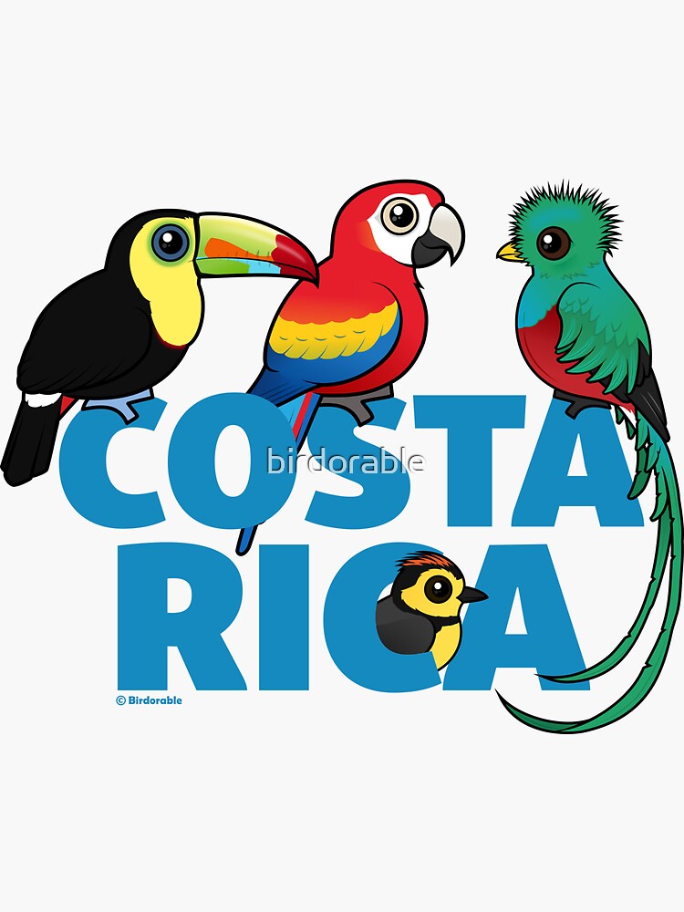 Cute Costa Rica Birds By Birdorable Sticker For Sale By Birdorable Redbubble