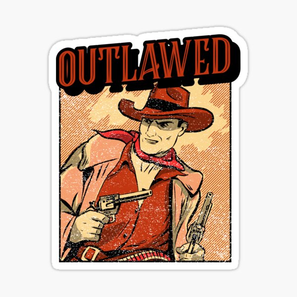 "Outlawed" Sticker for Sale by Gamo-Tees | Redbubble