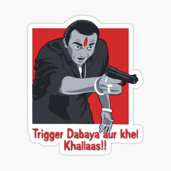 "Vaastav Bollywood Movie Fan Of Sanjay Dutt " Sticker for Sale by ...