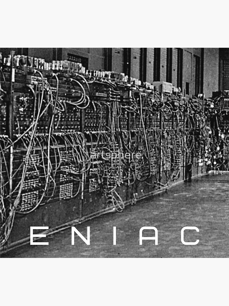 "ENIAC, the First Digital Computer, 1945" Sticker for Sale by artsphere ...