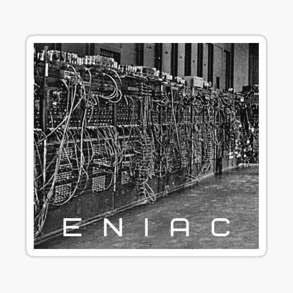 Pegatina for Sale con la obra «ENIAC, la primera computadora digital ...
