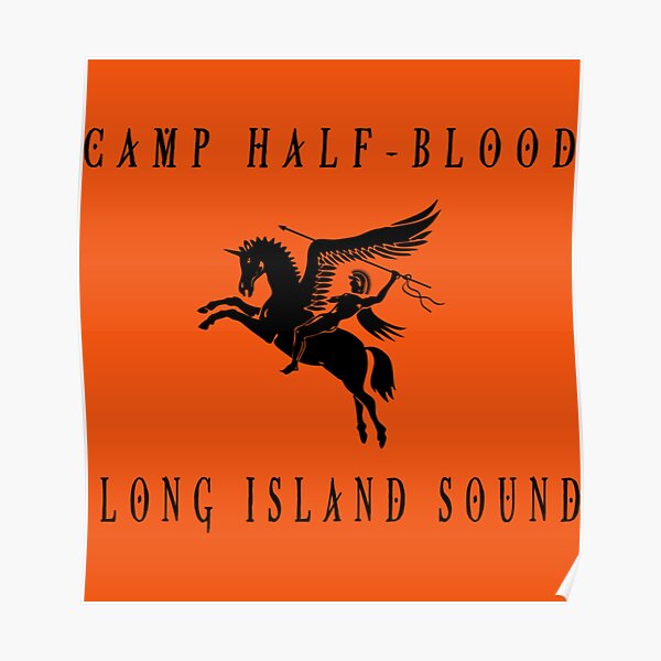 "Camp Half Blood Gift Long Island Sound Oden Greek Words" Poster for ...