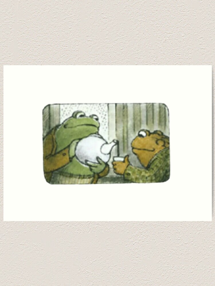 "Frog and Toad Drink Tea" Art Print for Sale by Jiul | Redbubble
