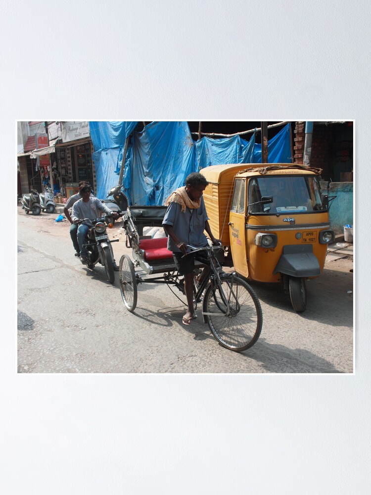 "Rickshaw and Auto Rickshaw" Poster by andymak54 | Redbubble