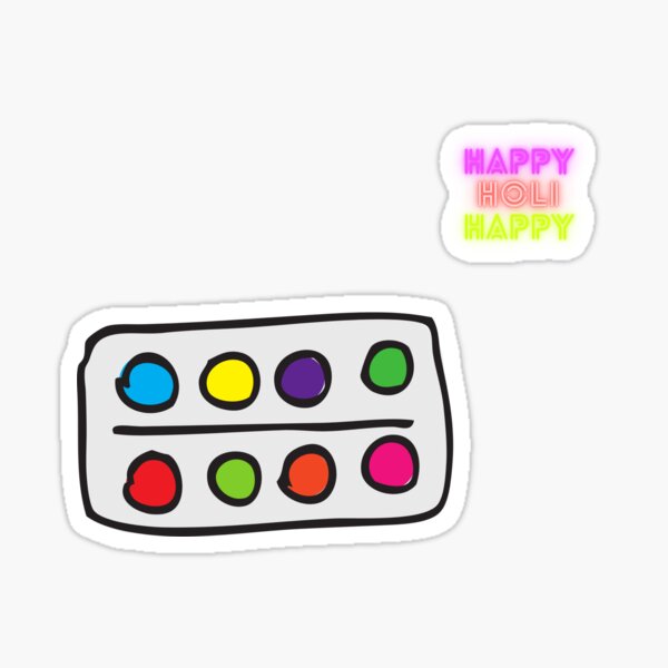 "happy holi" Sticker by mindfreakdesing | Redbubble
