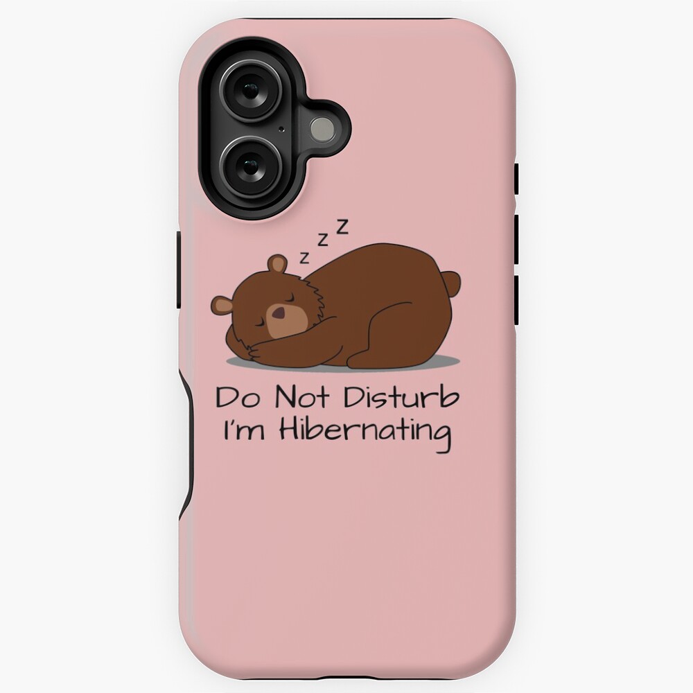 "Do Not Disturb Sleeping Hibernating Cartoon Bear" Sticker for Sale by ...