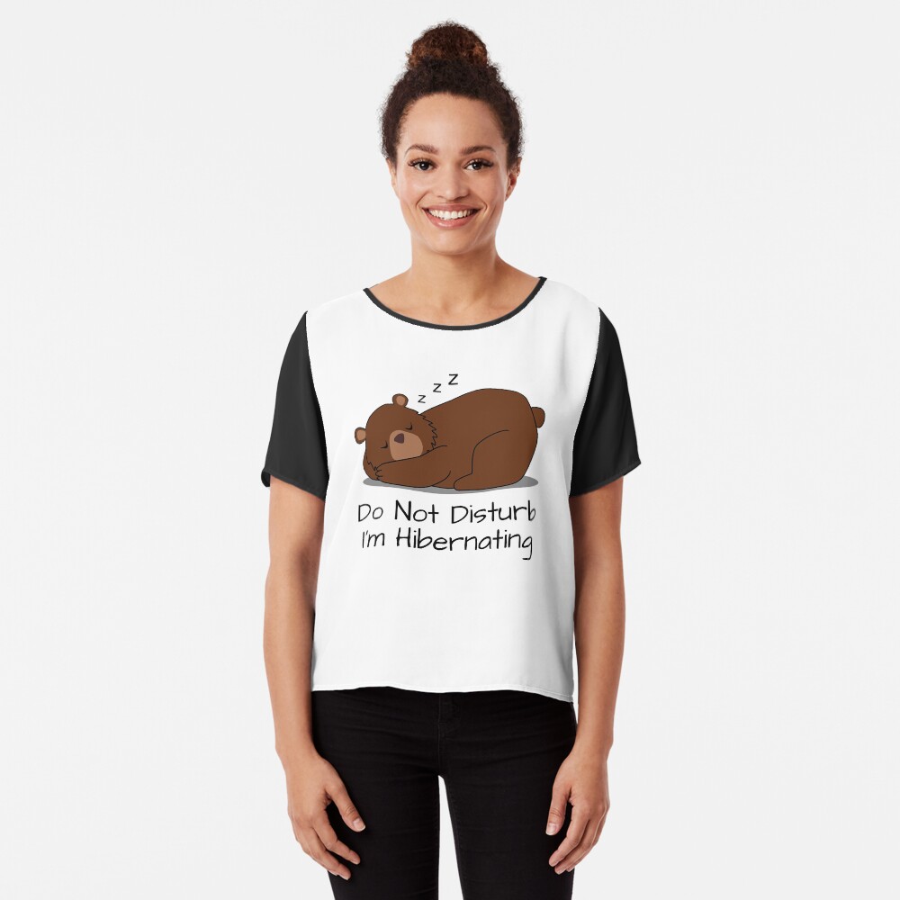 "Do Not Disturb Sleeping Hibernating Cartoon Bear" Sticker for Sale by ...