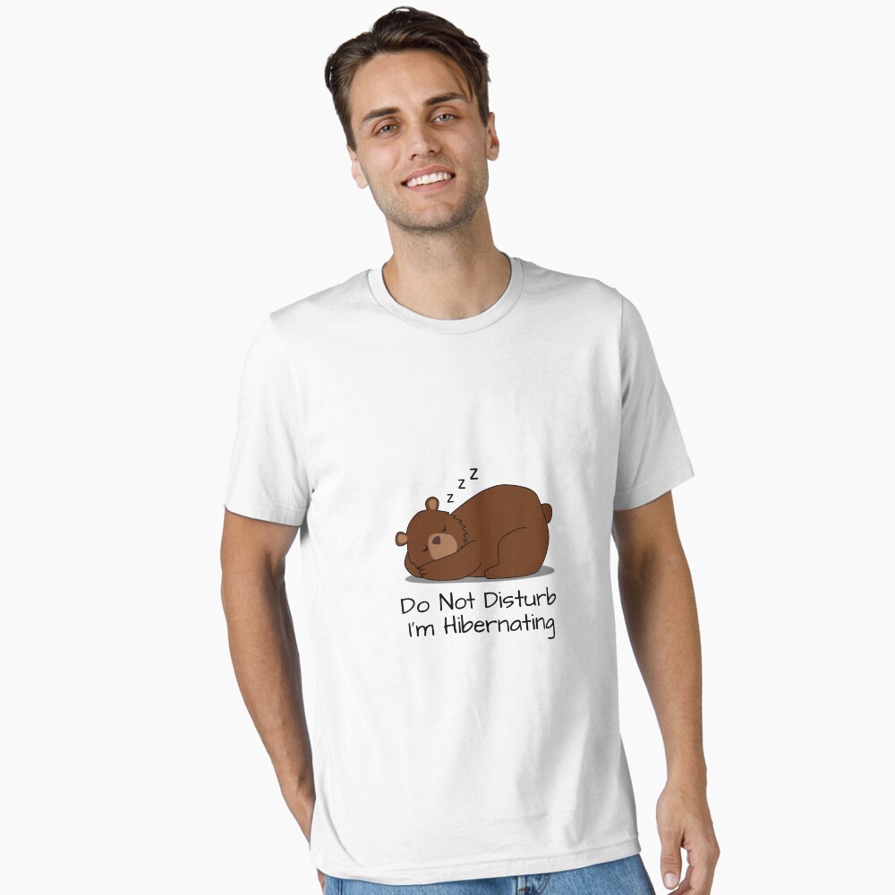 "Do Not Disturb Sleeping Hibernating Cartoon Bear" Sticker for Sale by ...