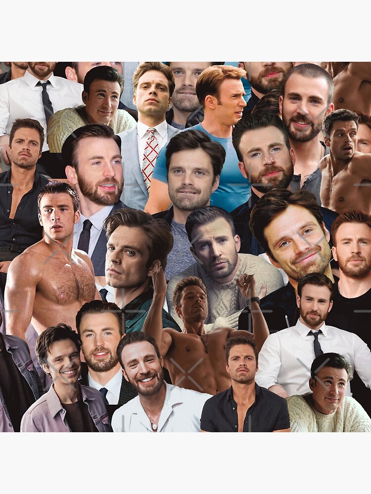"sebastian stan and chris evans photo collage " Art Print for Sale by ...