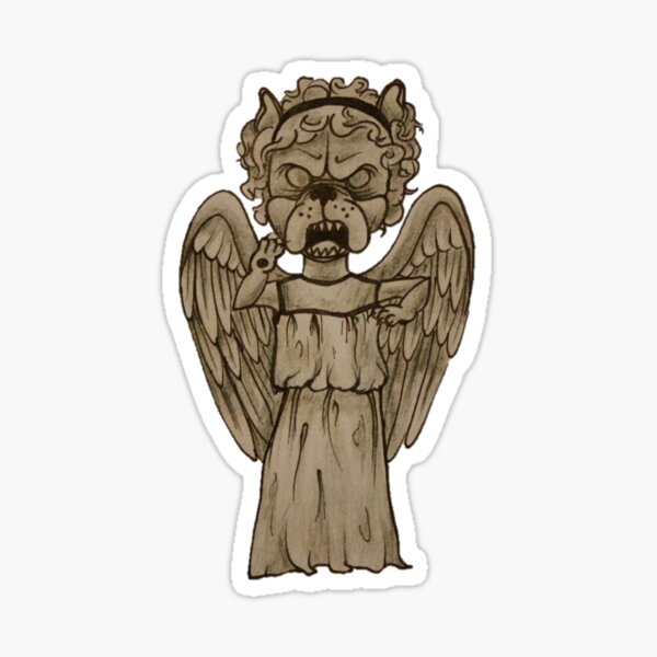 "Weeping Angel x French Bulldog" Sticker by Liddle-Ideas | Redbubble