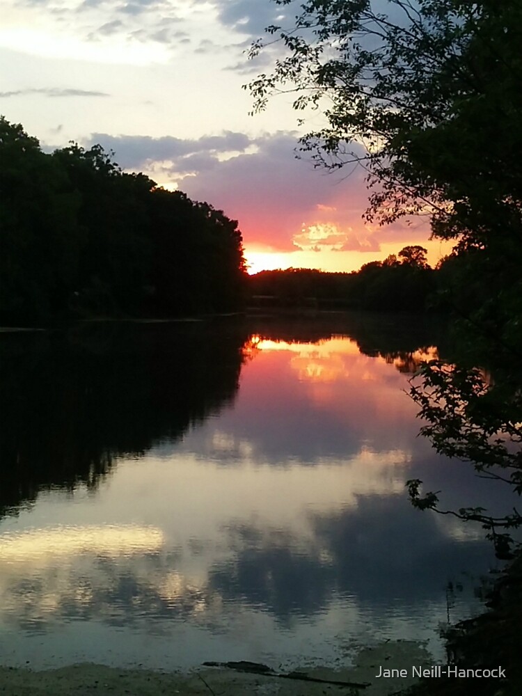 "June Sunset over the Passaic River, Wayne NJ USA" by Jane Neill ...