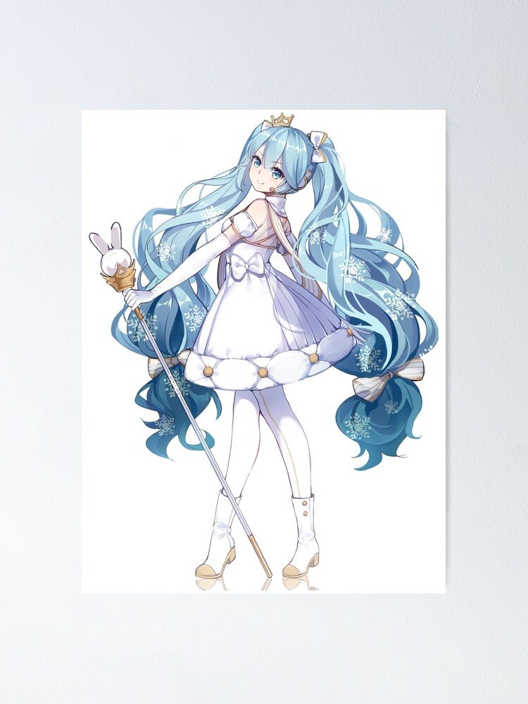 "Miku Hatsune Snow Princess Edition" Poster by MelanieOtiz | Redbubble