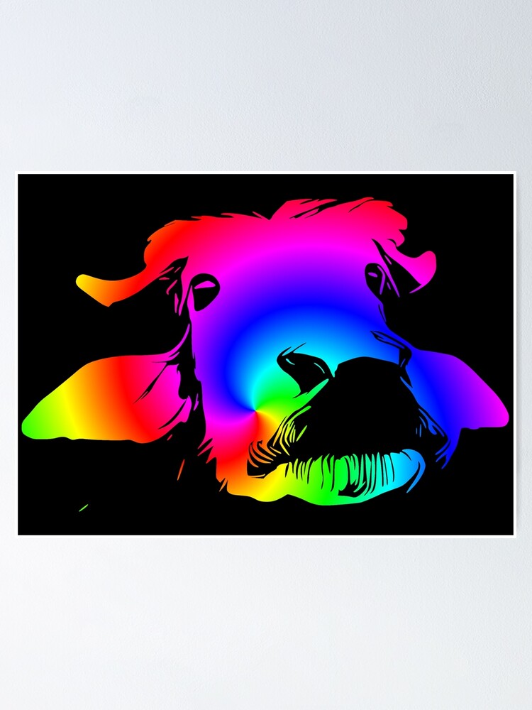 "Tie dye rainbow pride cow" Poster for Sale by ZuZaFo | Redbubble