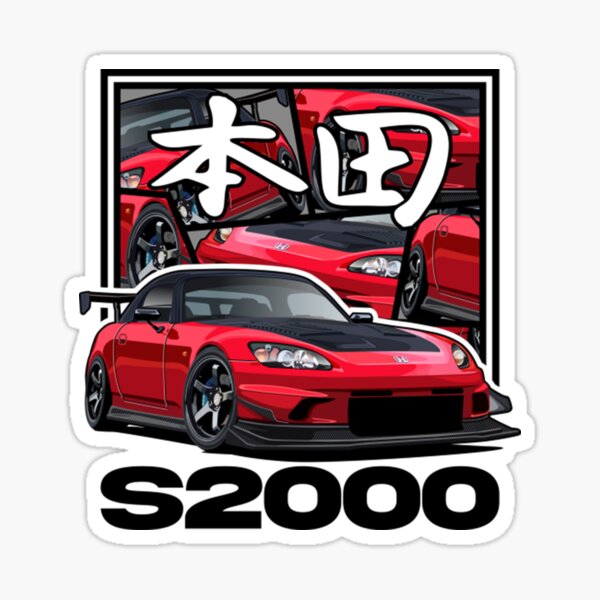 "Honda S2000 " Sticker for Sale by BraapMoto | Redbubble