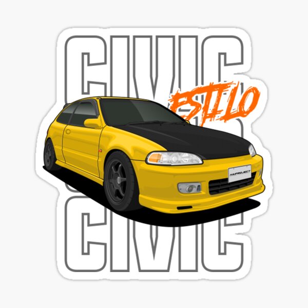 "Honda Civic Eg6 " Sticker for Sale by BraapMoto | Redbubble