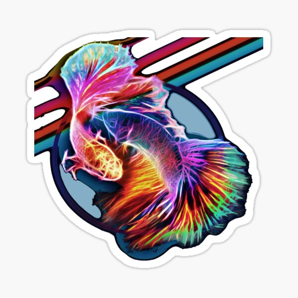 "Angel Glowfish: amazing transparent graphic" Sticker by starwizard ...