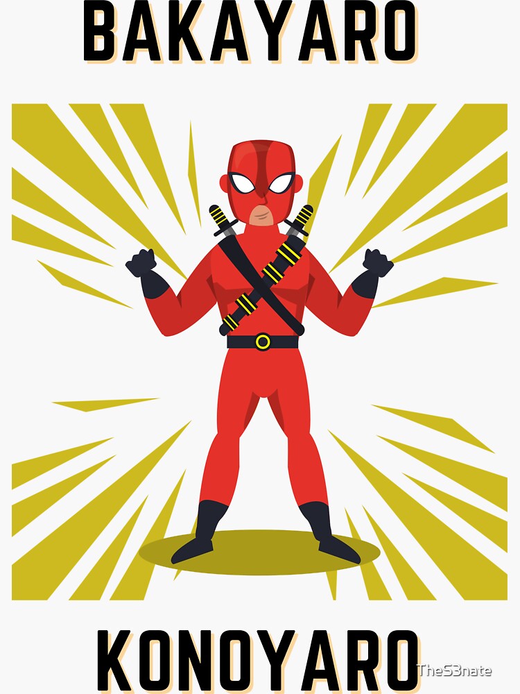 "Bakayaro Konoyaro" Sticker for Sale by TheS3nate | Redbubble