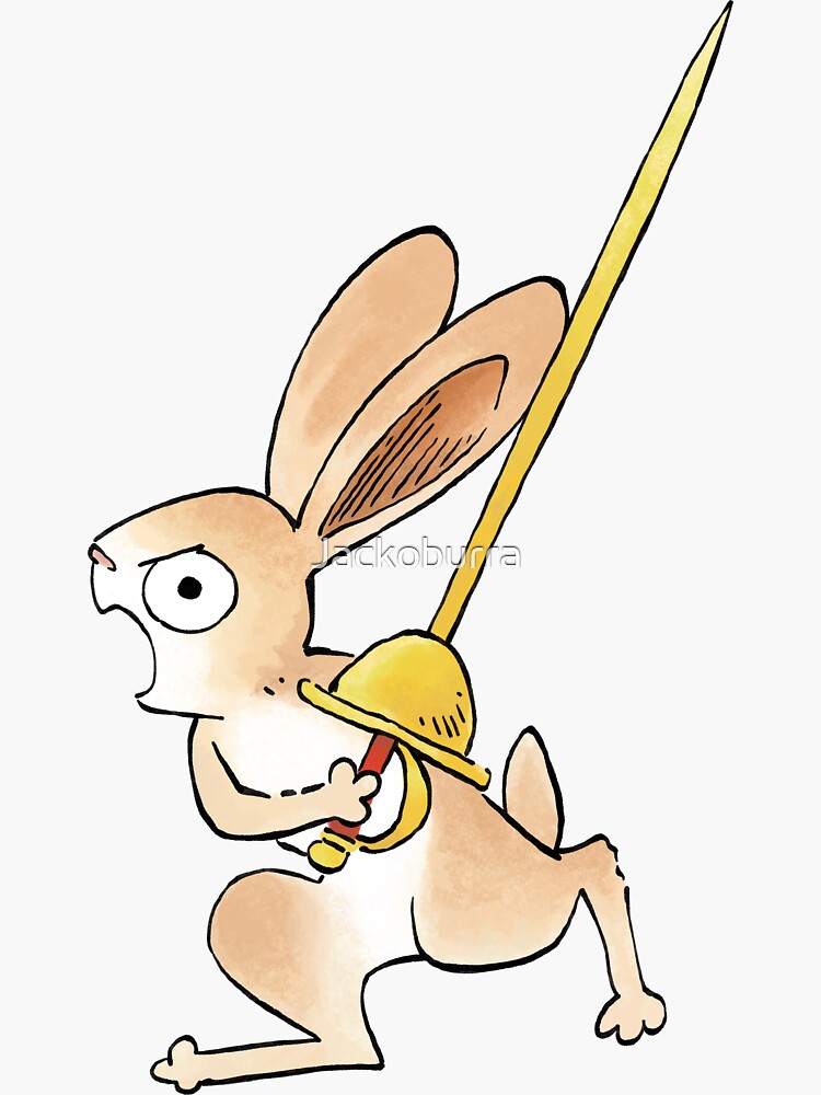 "Medieval Rabbit & Rapier" Sticker for Sale by Jackoburra | Redbubble
