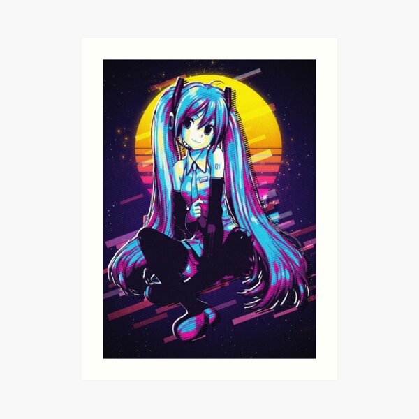 "Cute Vocaloid Hatsune Miku Retro" Art Print for Sale by MelanieOtiz ...