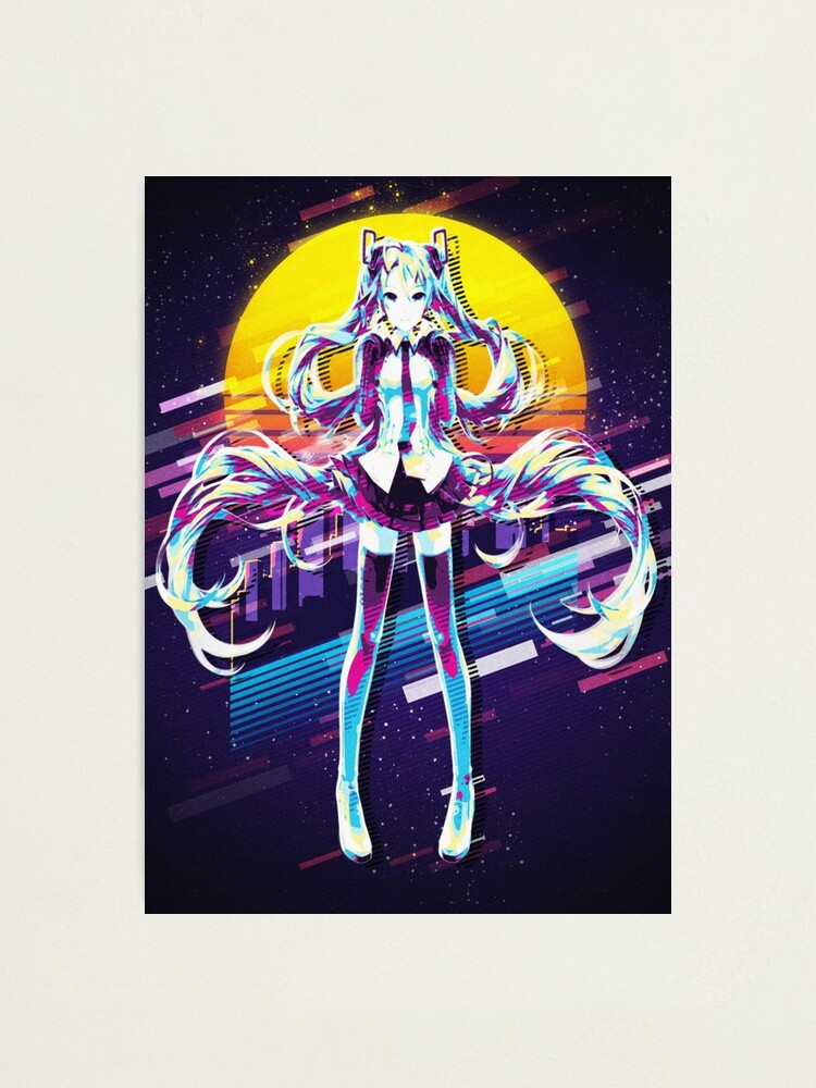 "Vitural Retro Miku" Photographic Print by MelanieOtiz | Redbubble