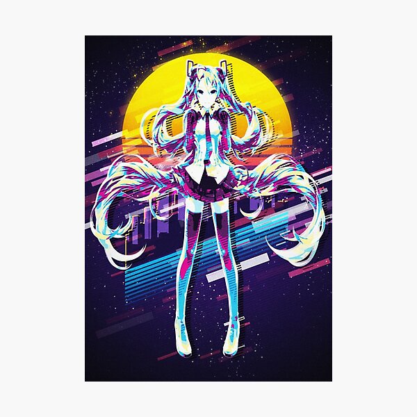 "Vitural Retro Miku" Photographic Print by MelanieOtiz | Redbubble