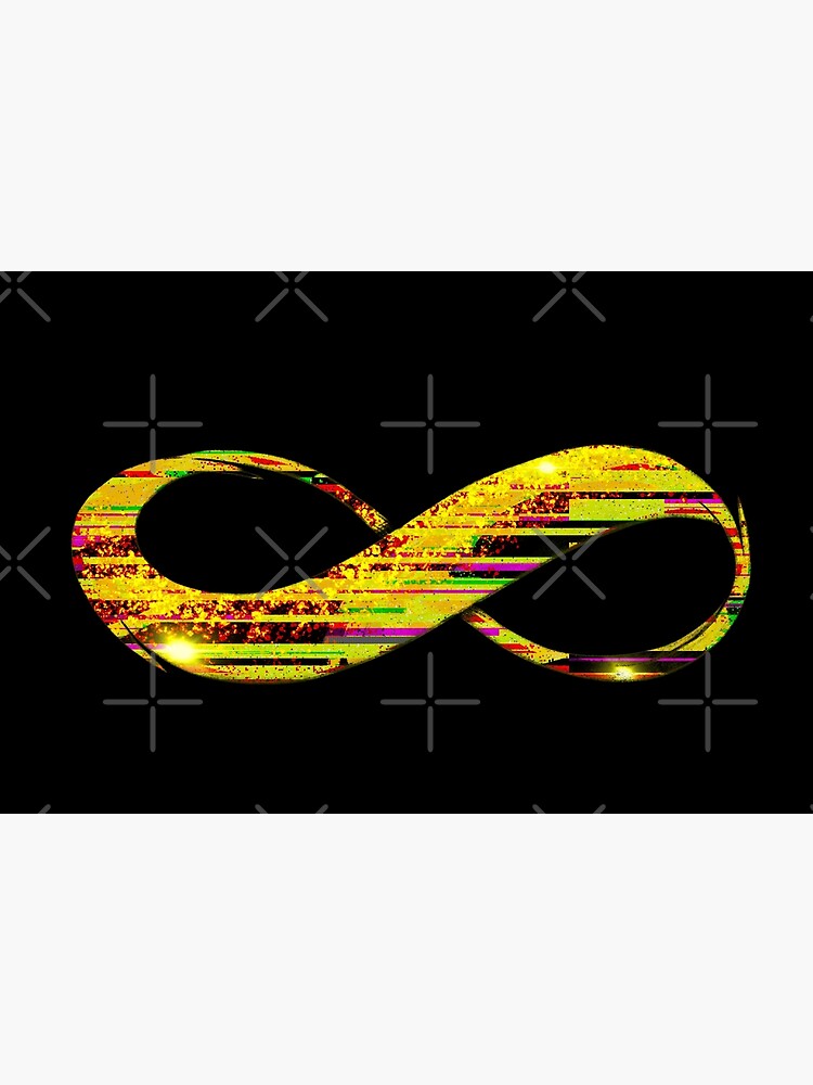 "Golden Yellow INFINITY Symbol / Neurodiversity Autism ADHD Acceptance ...