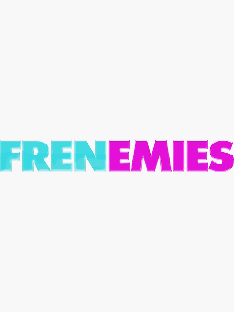 "Frenemies pink and blue logo" Sticker for Sale by benzstore | Redbubble