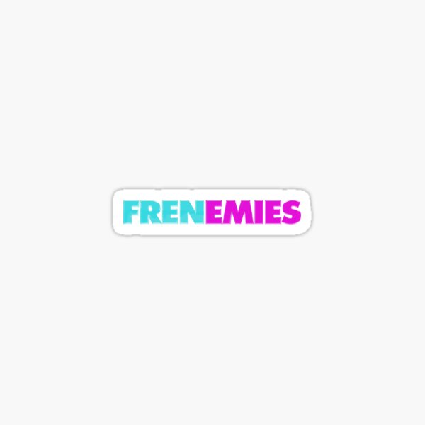 "Frenemies pink and blue logo" Sticker for Sale by benzstore | Redbubble