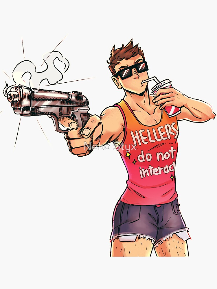 "Hellers, do NOT interact!" Sticker by Nekobitch | Redbubble