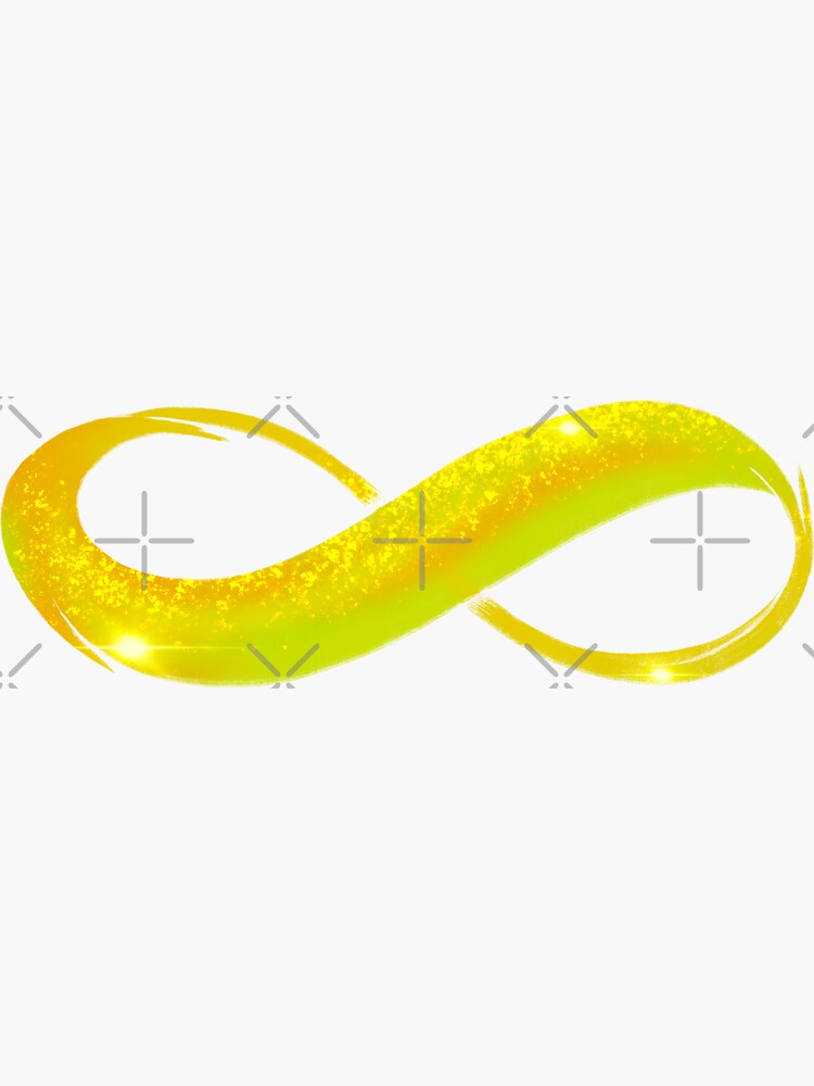 "Golden Yellow INFINITY Symbol / Neurodiversity Autism ADHD Acceptance ...