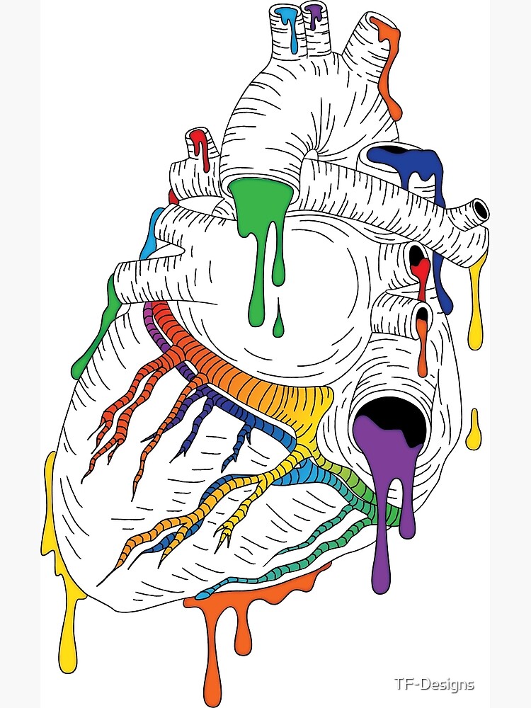 "Dripping Heart Illustration" Photographic Print by TF-Designs | Redbubble