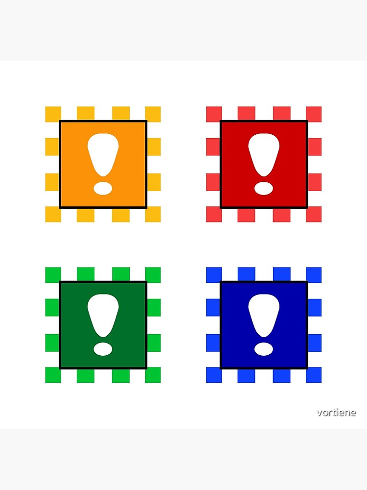 "Power-up Blocks (Square version)" Poster by vortiene | Redbubble