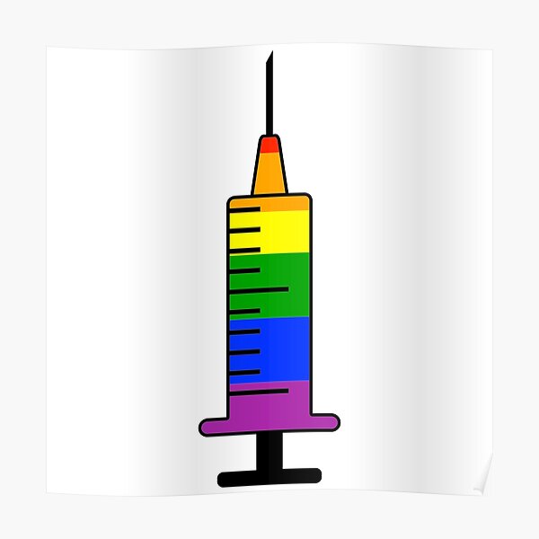 "Rainbow Colours Hypodermic Needle Syringe" Poster for Sale by CoolYule ...