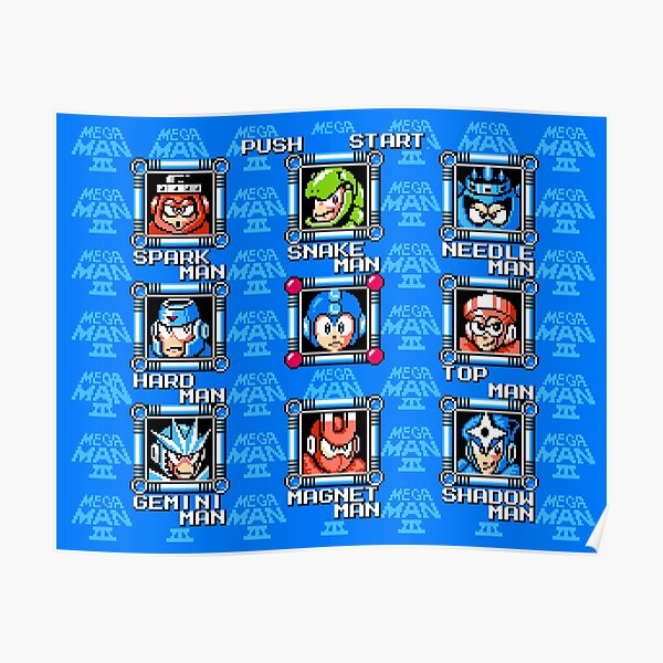 "Megaman 3 stage select" Poster by Tark-Abelard | Redbubble