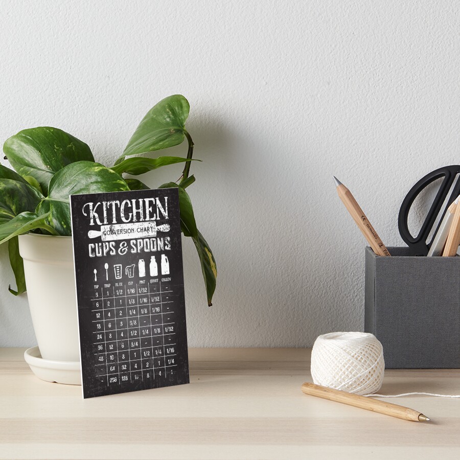 "Kitchen Conversion Chart" Art Board Print for Sale by samah82 | Redbubble