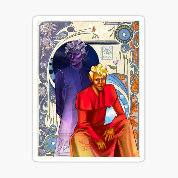 "The Sun and The Moon | Essek & Yussa, Critical Role Art" Sticker for ...